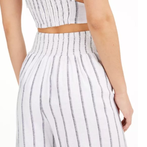 Bar III | Pants & Jumpsuits | Bar Iii Striped Smockedwaist Pants | Poshmark